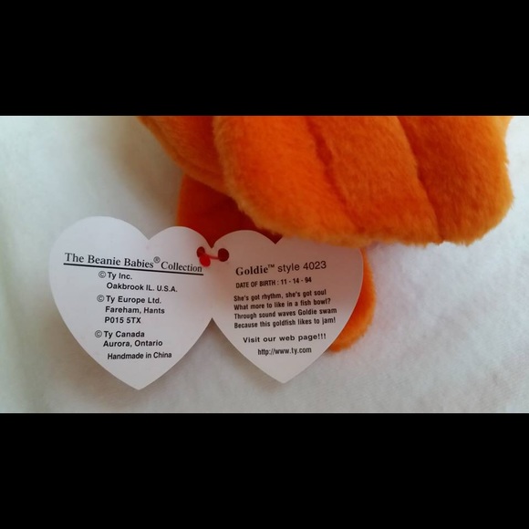 Accents | Vintage Ty Beanie Babies Goldie Fish Rare Errors | Poshmark